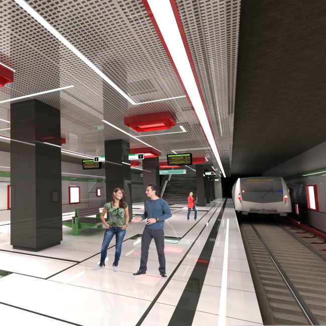 Stația de Metrou Expoziției. Linia 6 1 Mai - Aeroportul Henry Coandă